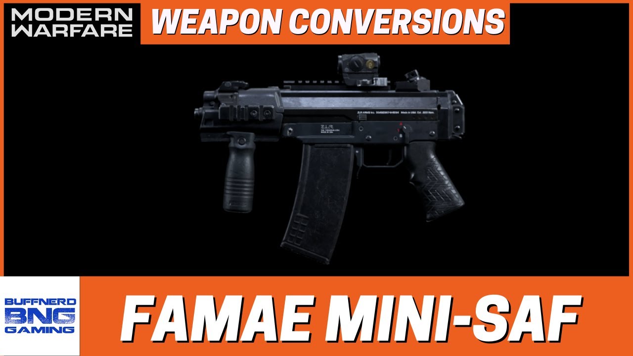 FAMAE Mini-SAF Weapon Conversions - Call Of Duty Modern Warfare - YouTube