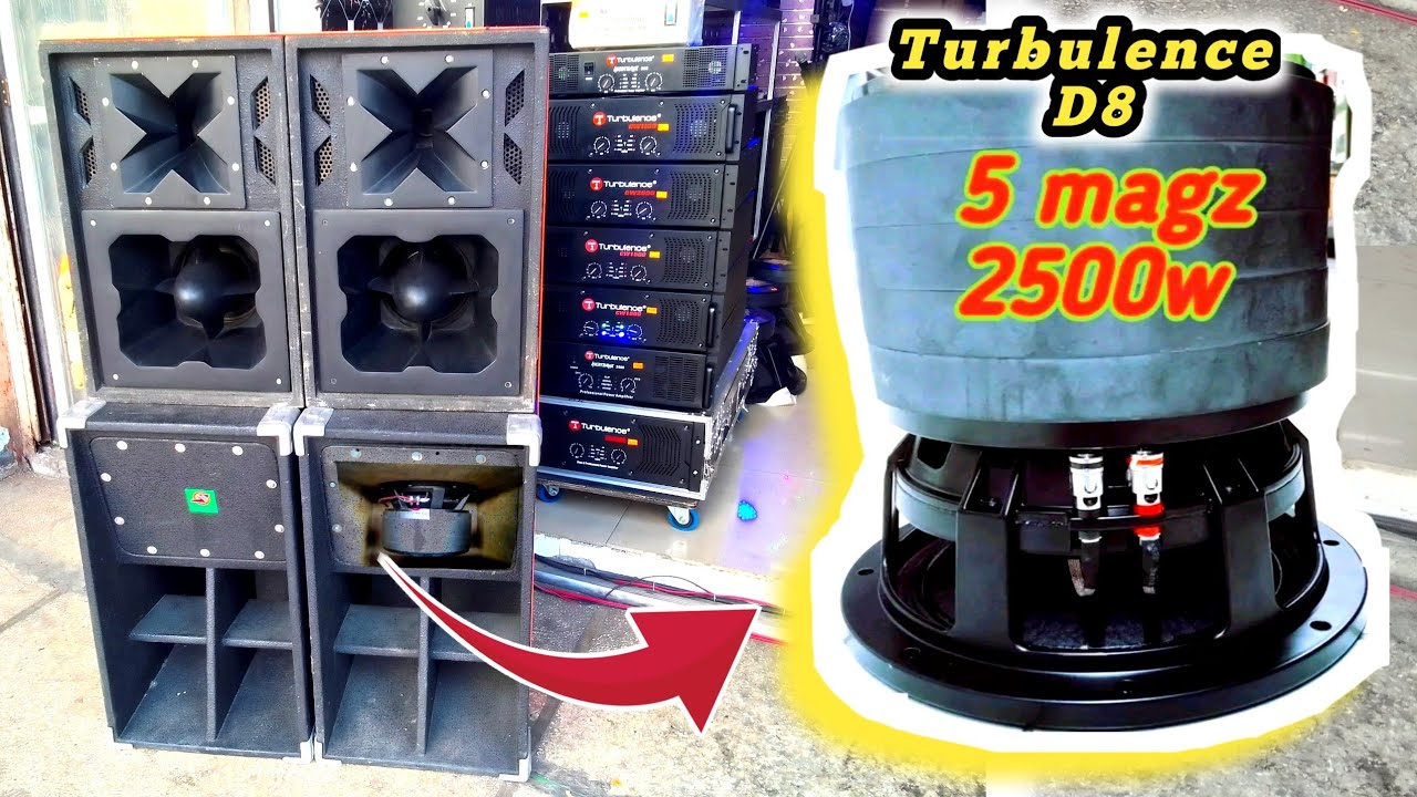 D8 5MAGS 2,500WTS TURBULENCE SPEAKER - YouTube
