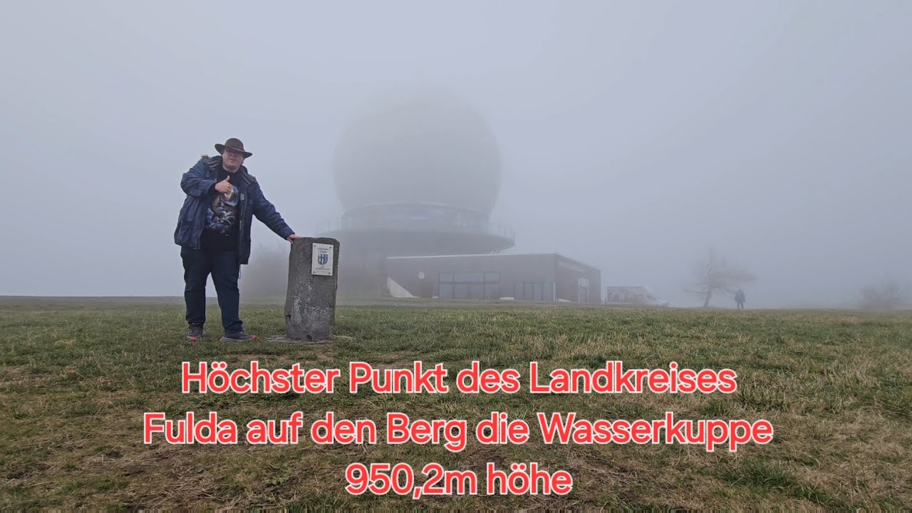 Höchster Punkt des Landkreises Fulda auf den Berg die Wasserkuppe 950 ...