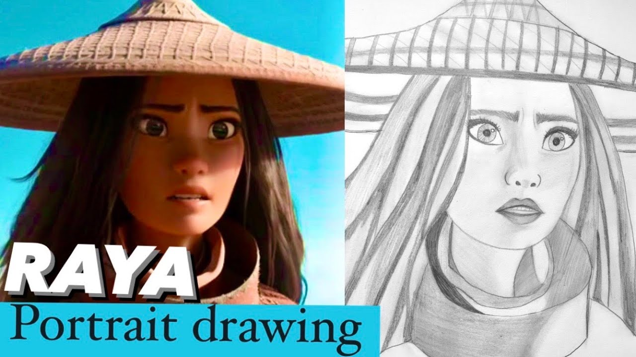 RAYA and the last dragon: portrait drawing - YouTube