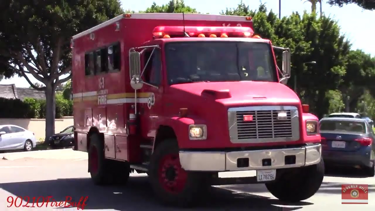 Major Fire Response to the Portola Fire in Benedict Canyon - YouTube