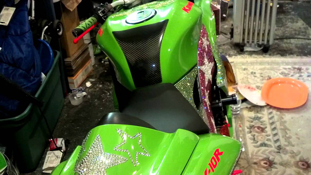 20 Thousand Swarovski Crystals Bling Motorcycle! - YouTube