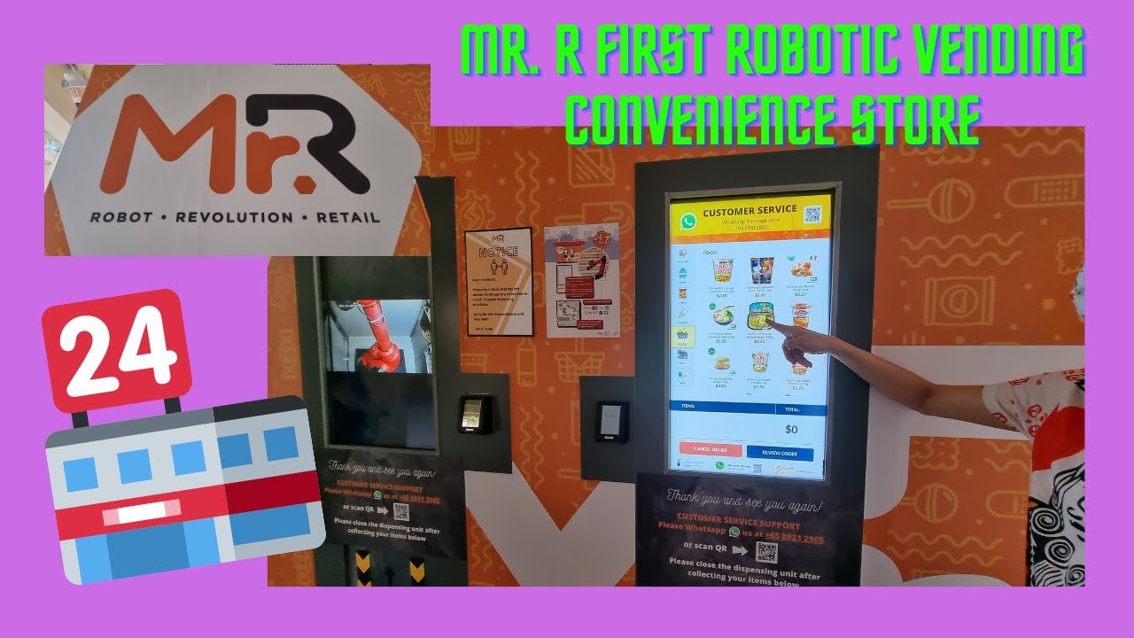 Mr. R First robotic vending convenience store in Singapore - YouTube