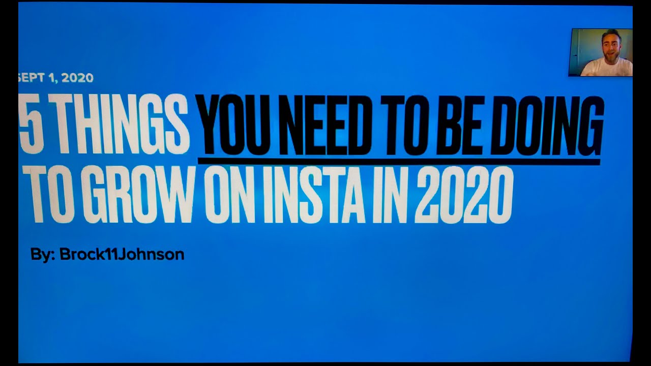 BROCK JOHNSON- INSTAGRAM - YouTube