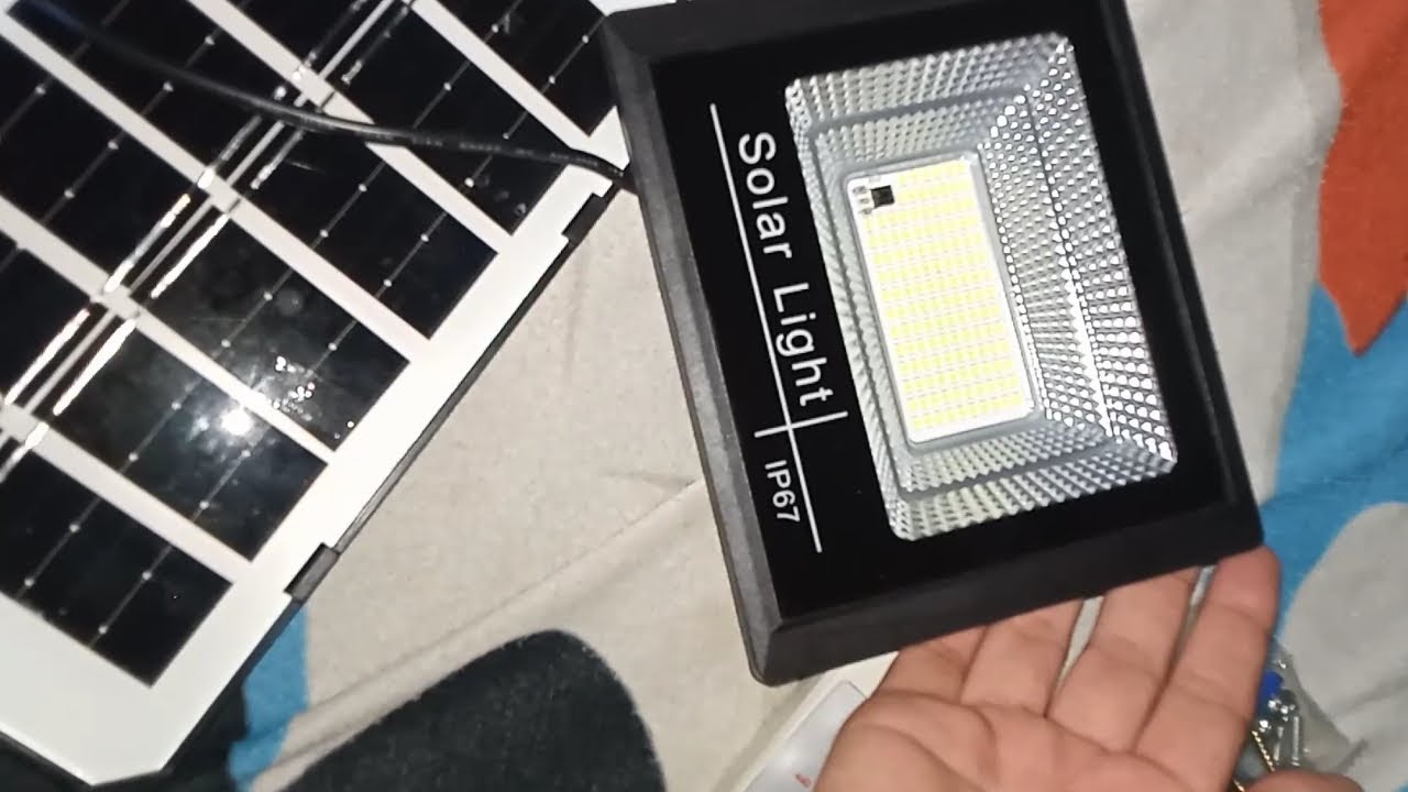 solar panel with solar light shopee review ☺️ - YouTube