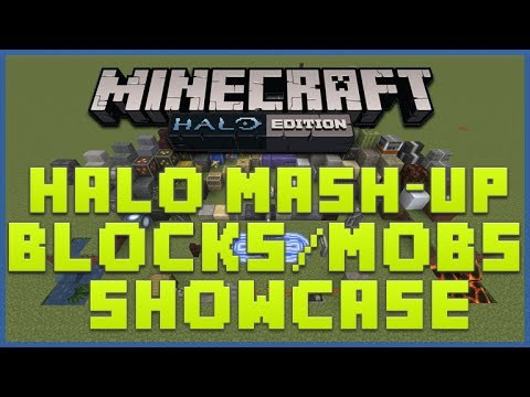 MINECRAFT XBOX 360: HALO MASH-UP PACK BLOCK & MOBS FULL SHOWCASE ...