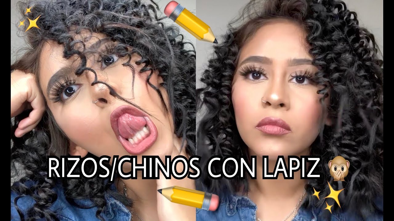 RIZOS/CHINOS USANDO UN LAPIZ Y UNA PLANCHA ️😮 | MARY RICO - YouTube