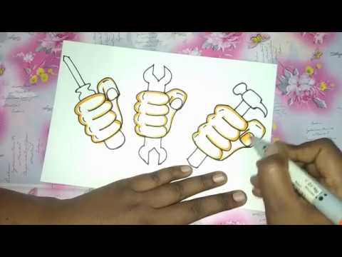 How to draw labour day drawing | Easy labor day drawing - YouTube