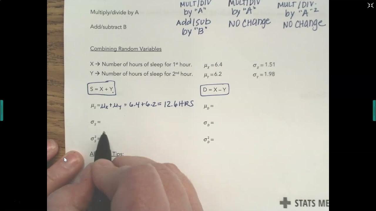 Video 4.3 Transfomring and combining Random Variables - YouTube