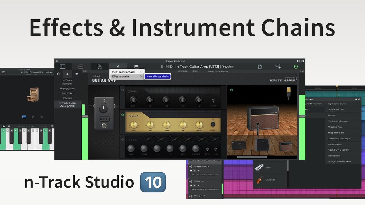 Create your own Effects & Instruments Chains | n-Track Studio 10 - YouTube