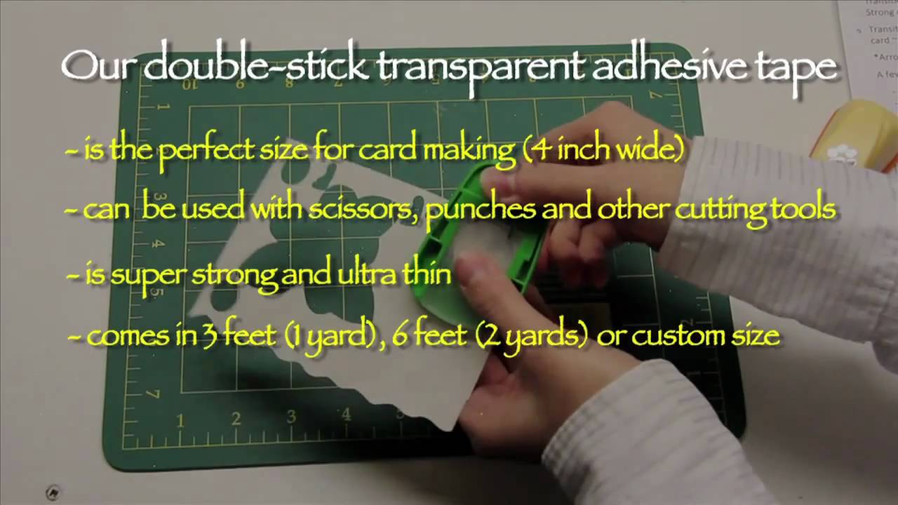Multi-purpose Double-Sided Sticky Adhesive Tape Demo (2 min greeting ...