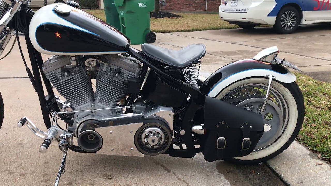 2005 Big Boar Harley Softail Bobber Custom Evo Chopper - YouTube