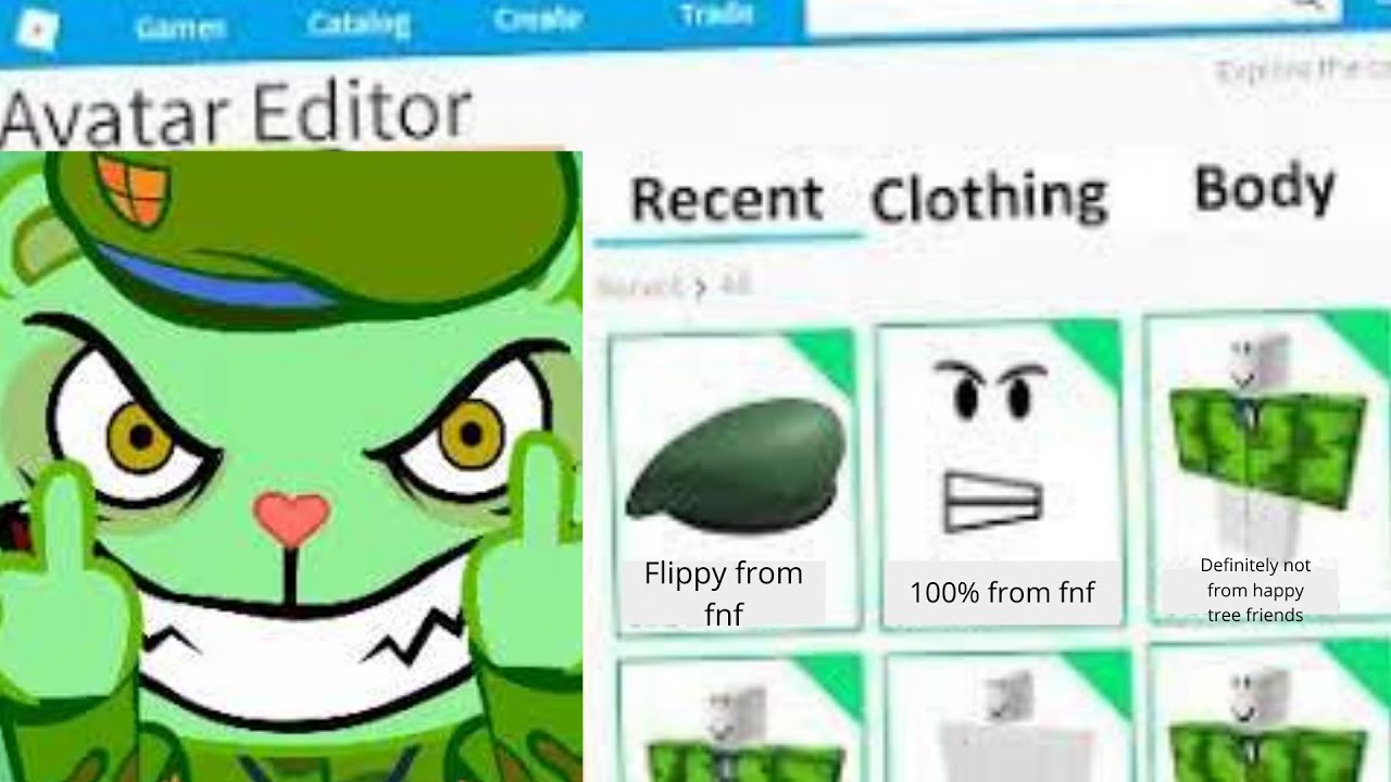 Making Flippy from fnf a roblox account - YouTube