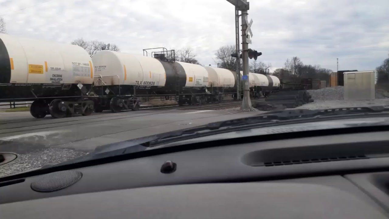 America goods train pulling the four diesel engine crossing alabama ...