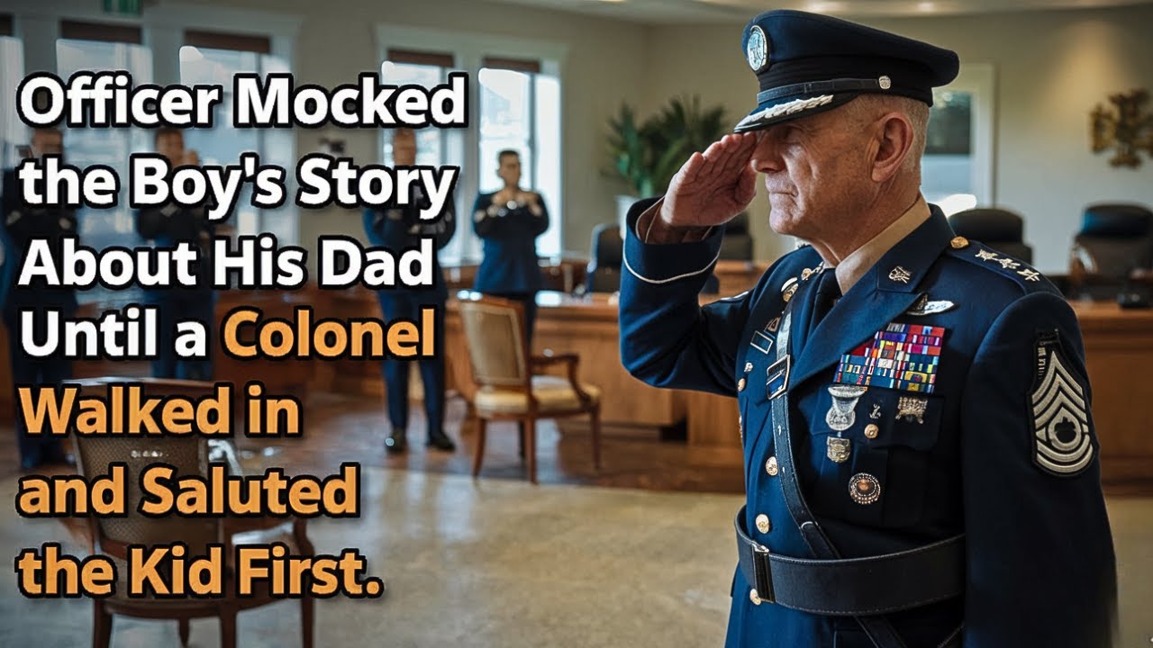 Officer Mocked the Boy’s Story About His Dad — Until a Colonel Walked ...