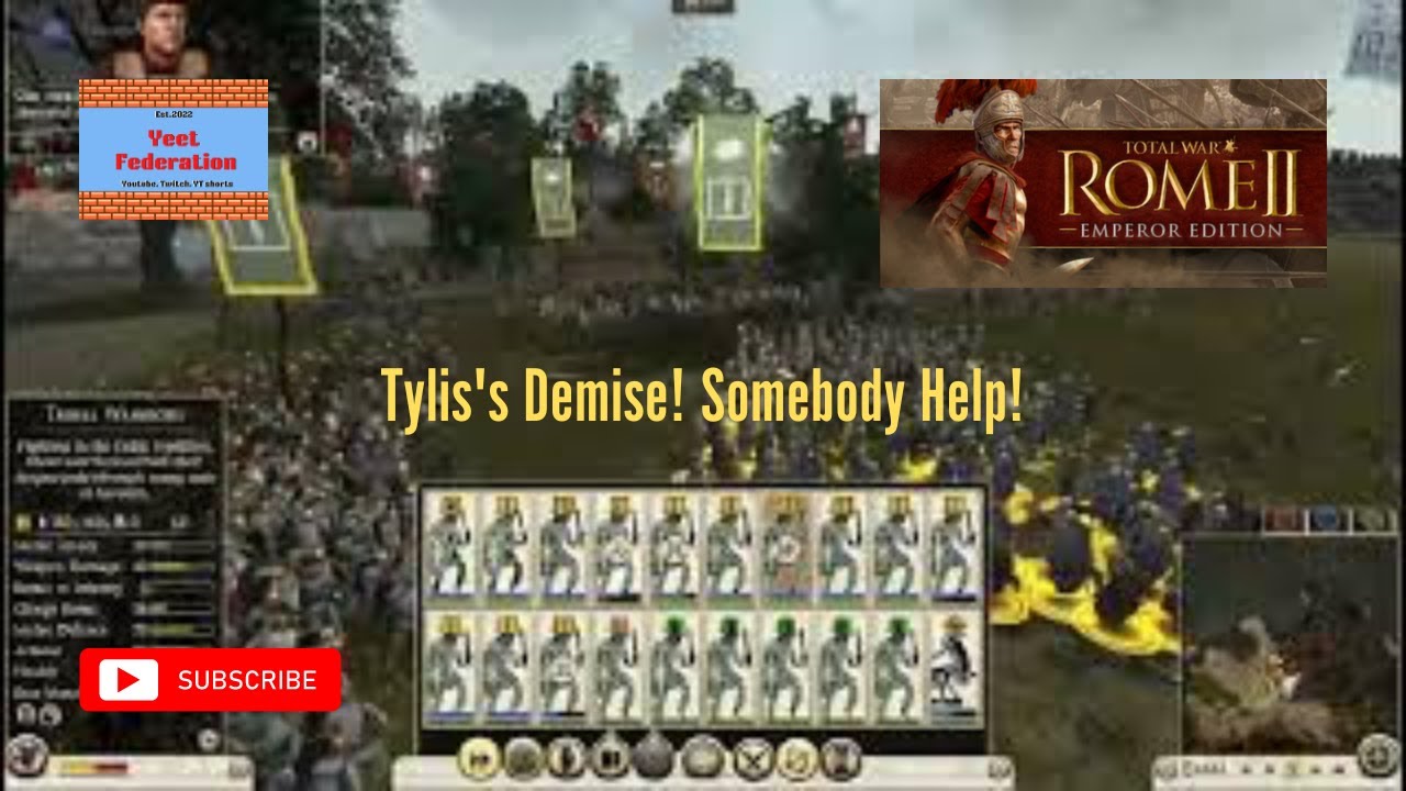 Total War Rome 2: Tylis's Demise... Somebody Help! - YouTube