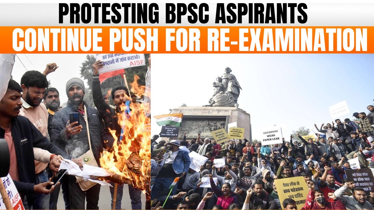 LIVE :BPSC aspirants Patna protest | Protesting students Demand for Re ...
