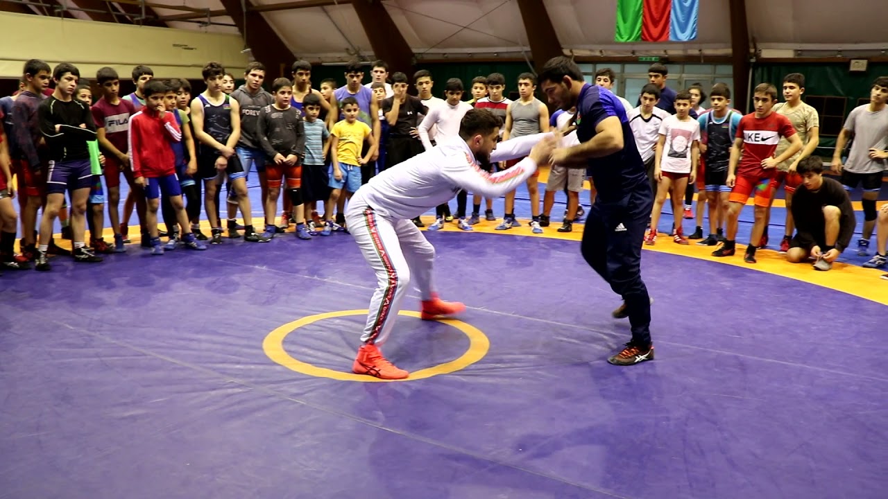 Hacı Əliyevdən yeniyetmə güləşçilər üçün "master class" - YouTube