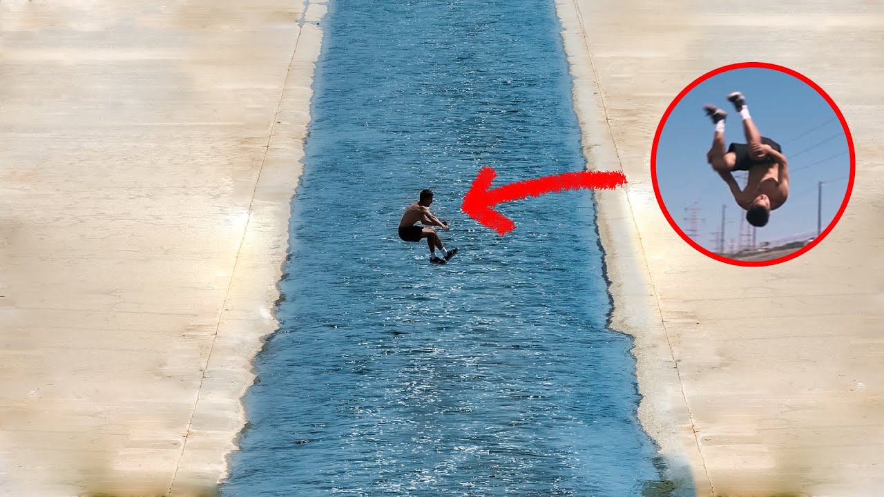 WE FLIPPED THE LA RIVER! (21 FEET) 🇺🇸 - YouTube