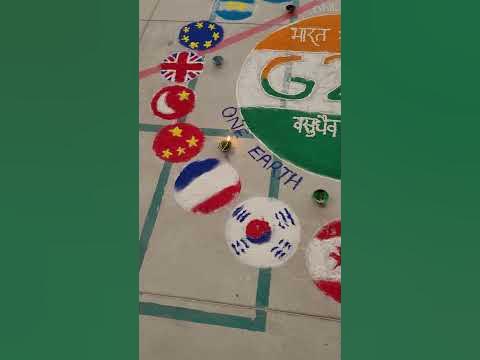Diwali Rangoli competition by school students G20 Rangoli - YouTube
