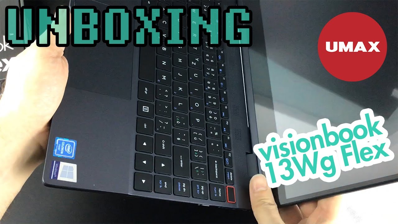 UMAX Visionbook 13Wg Flex / Rozbalení / UNBOXING / Kovový notebook s ...
