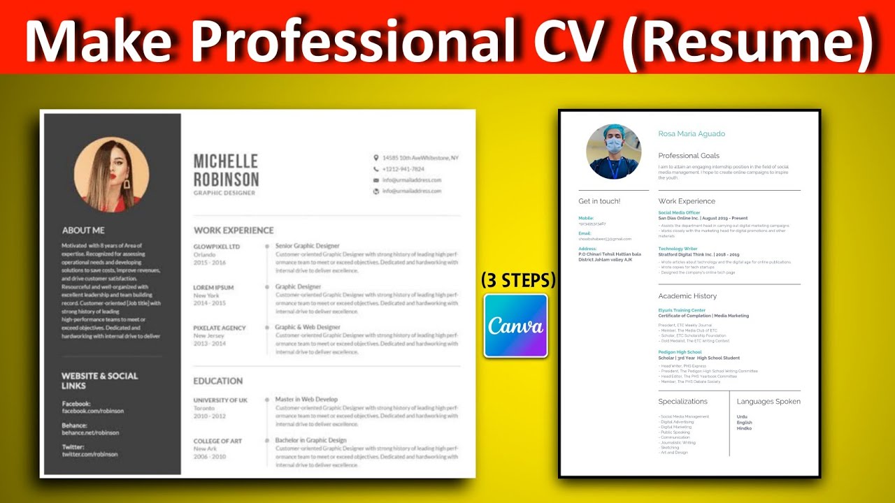 How to make Professional CV/Resume in Android || Make Cv in Mobile ...