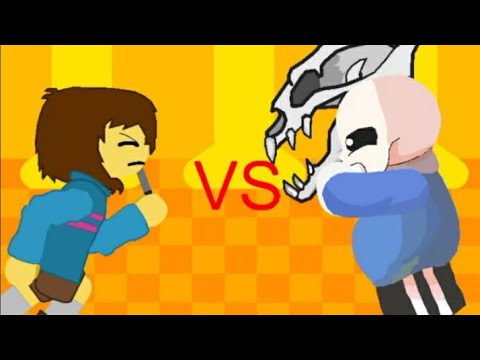 Sans VS Frisk (Stick Nodes) - YouTube