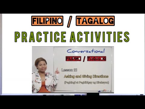 Tagalog Practice Activities: 21 - Asking and Giving Directions ...