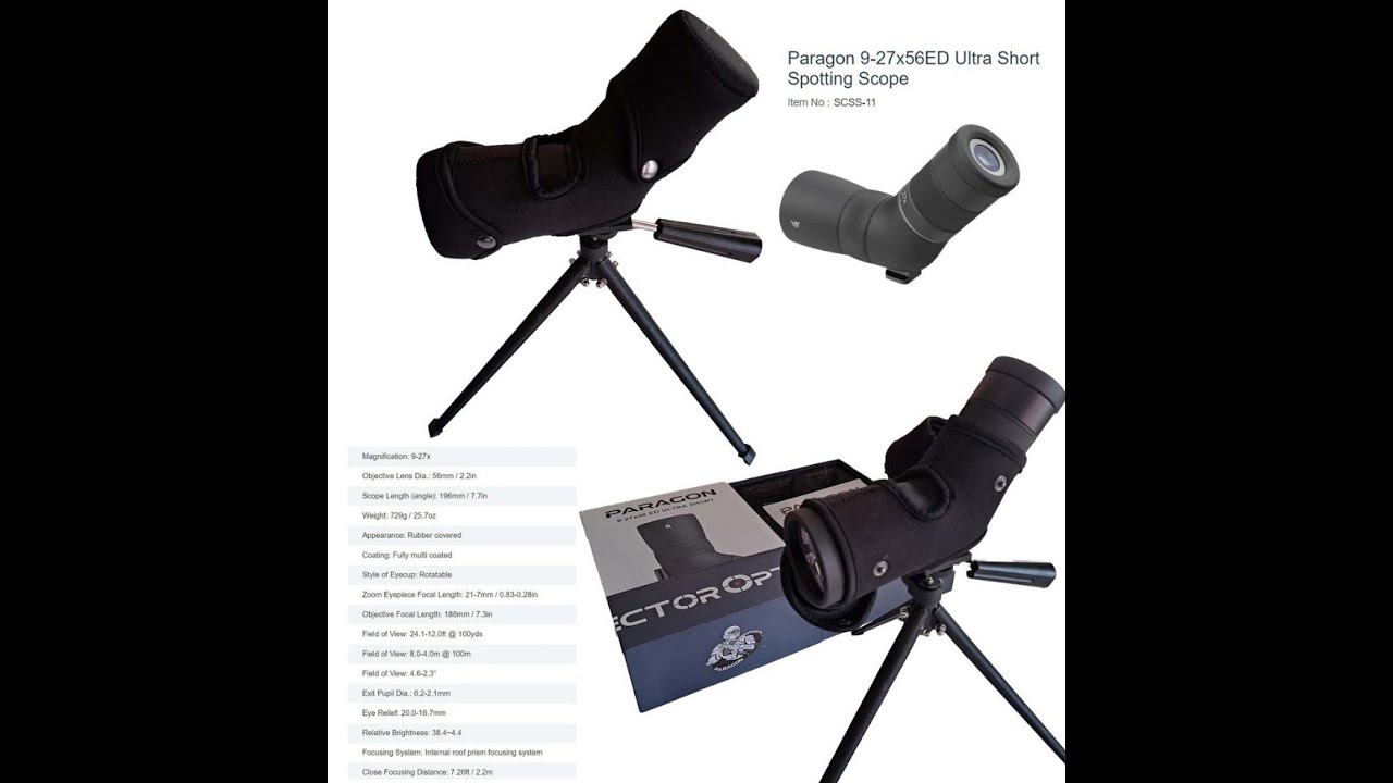 Vector Optics Spotting Scope Paragon 9x27 - YouTube