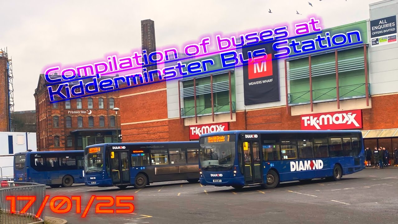 Compilation of buses at Kidderminster Bus Station | 17/01/25 - YouTube