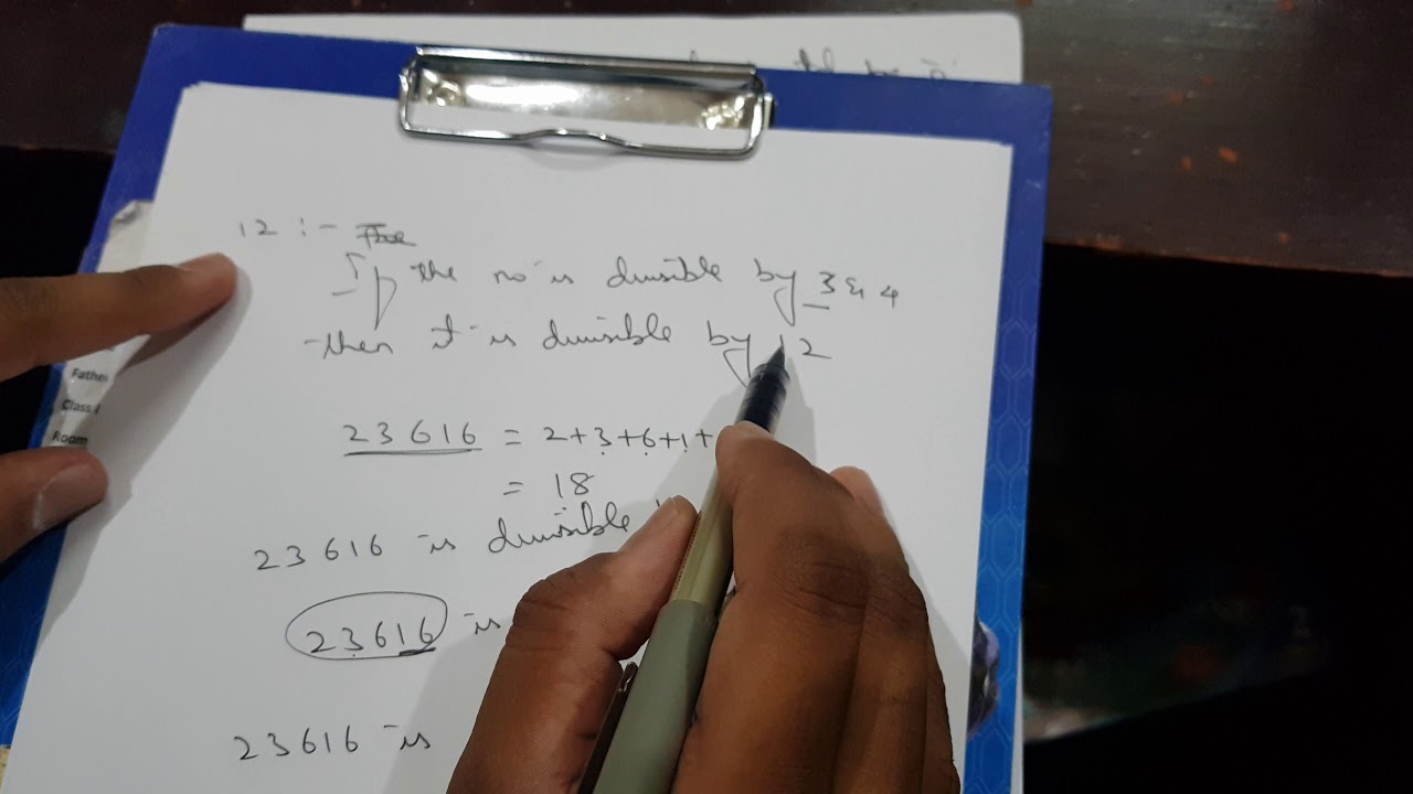 Divisibility rule ( 12 and 15) - YouTube