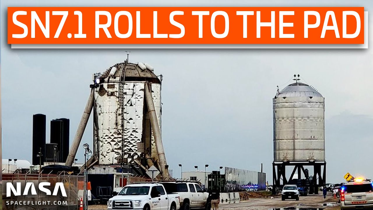 SpaceX Boca Chica - SN7.1 Test Tank Rolled Out For Testing - YouTube