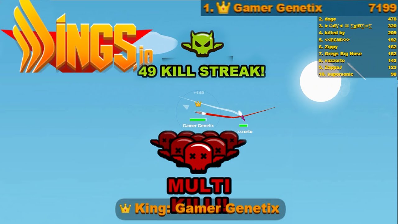 MULTI KILL 7000+ SCORE 49 KILL STREAK WINGS.IO | DISAX - YouTube