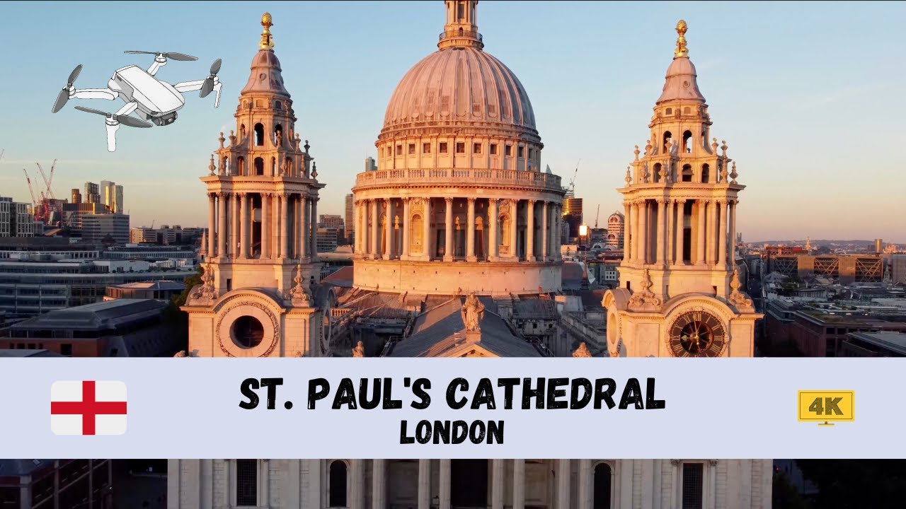 [4K] 🇬🇧 St Paul's Cathedral, London - by drone 🇬🇧 - YouTube