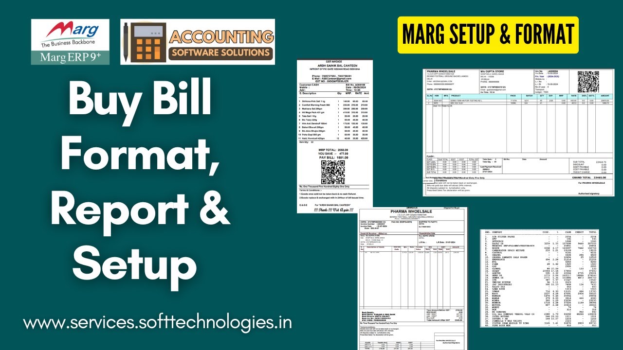 Buy Marg Bill Format, Reports, Setup in our website | Thermal, A4 ...