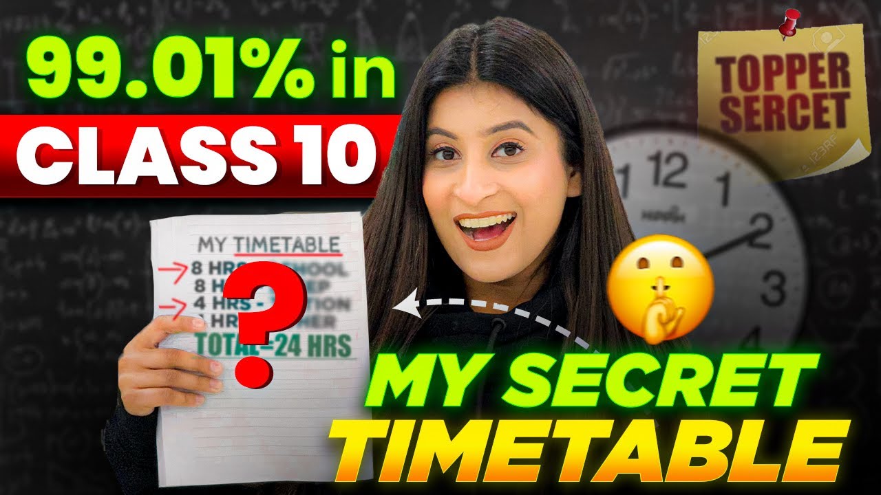 I Scored 99% with this TIMETABLE in CLASS 10🔥The perfect timetable to ...