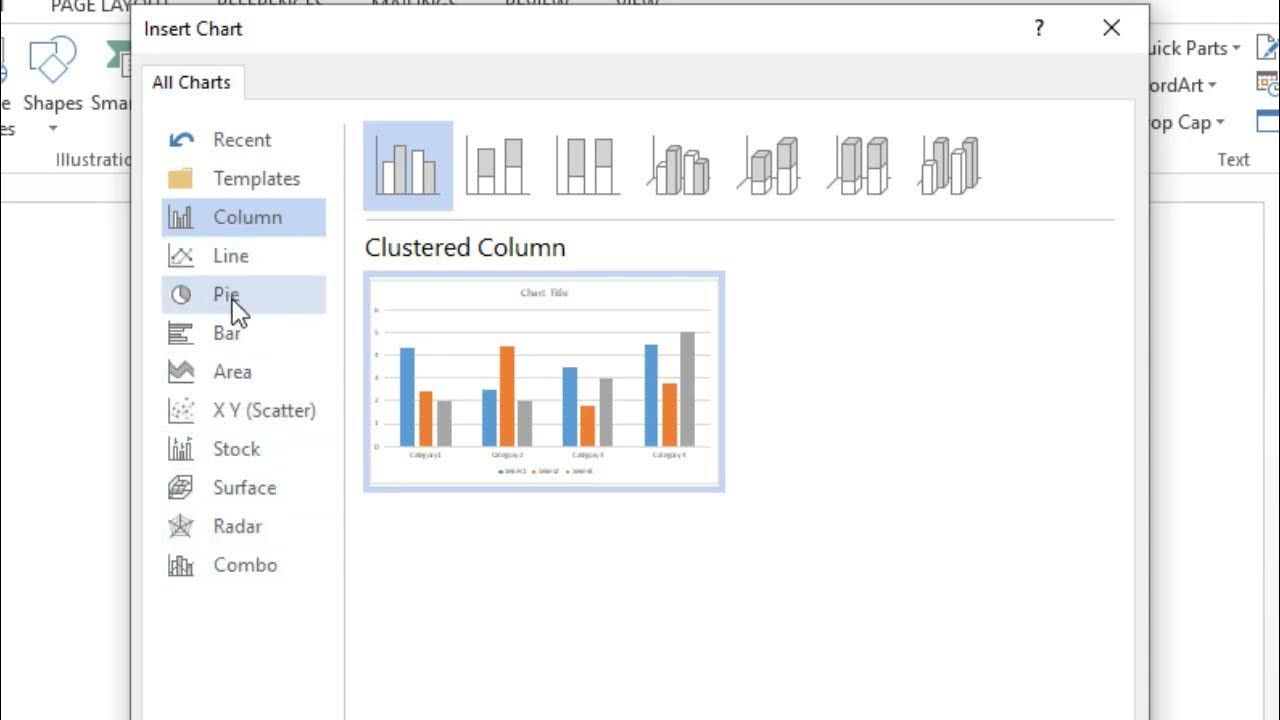 how to create a chart in word - YouTube