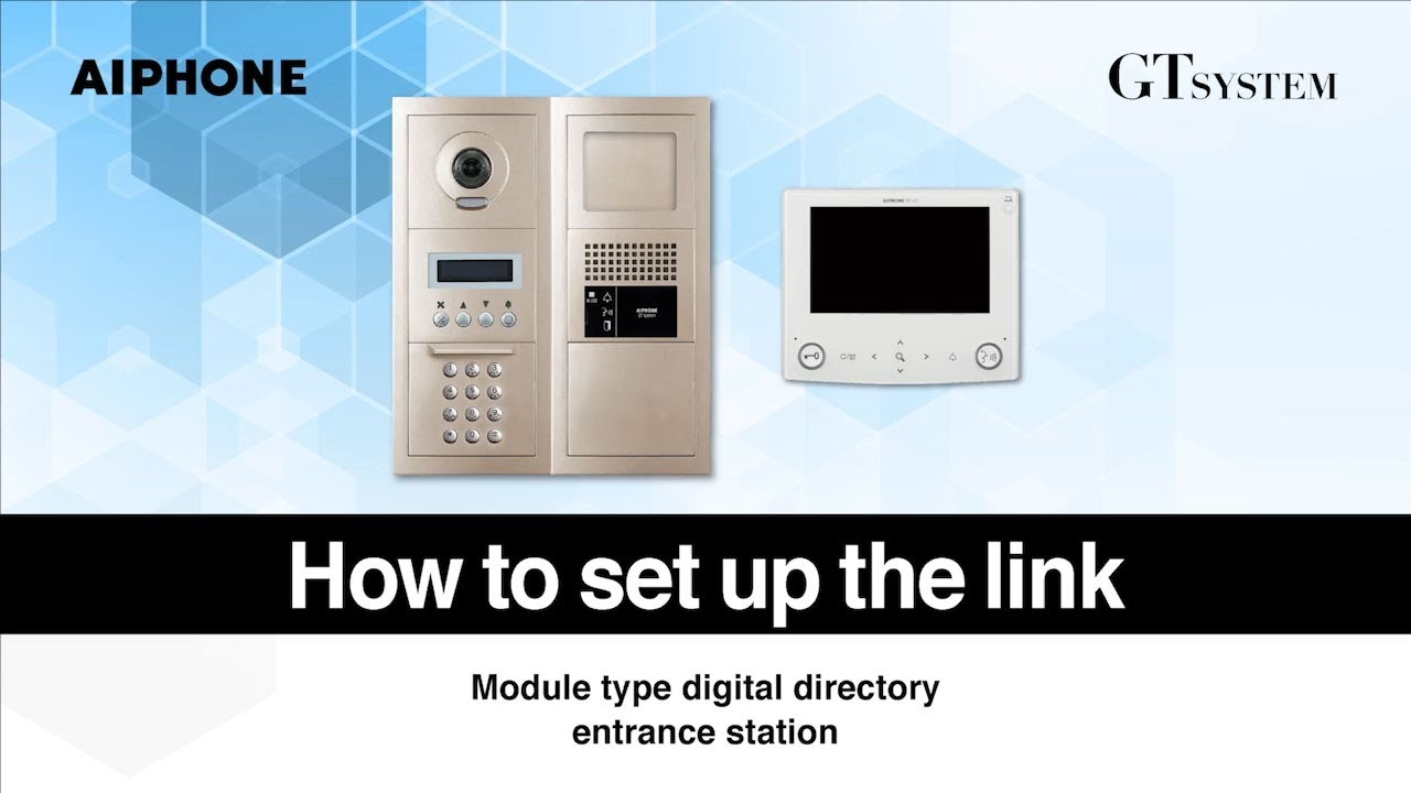 GT SYSTEM | How to set up the link - Module type digital directory ...