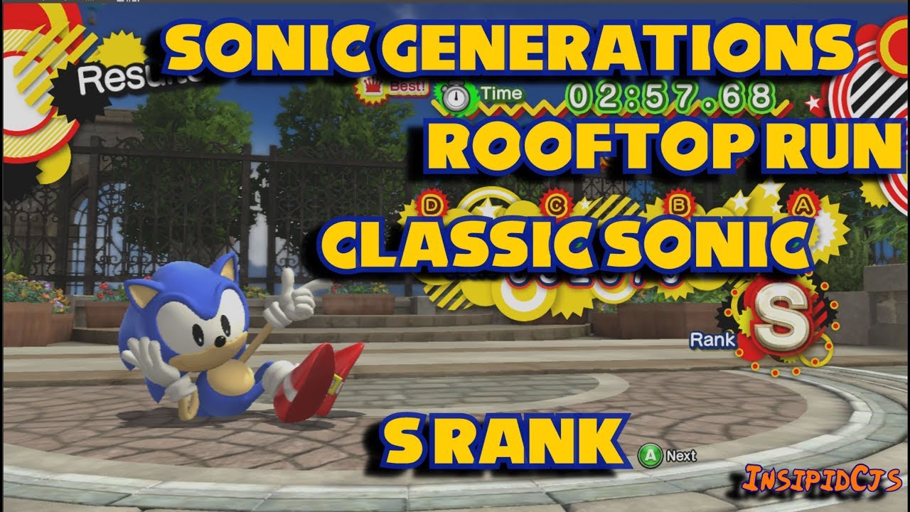 Sonic Generations: Classic Sonic -Rooftop Run S-Rank - YouTube
