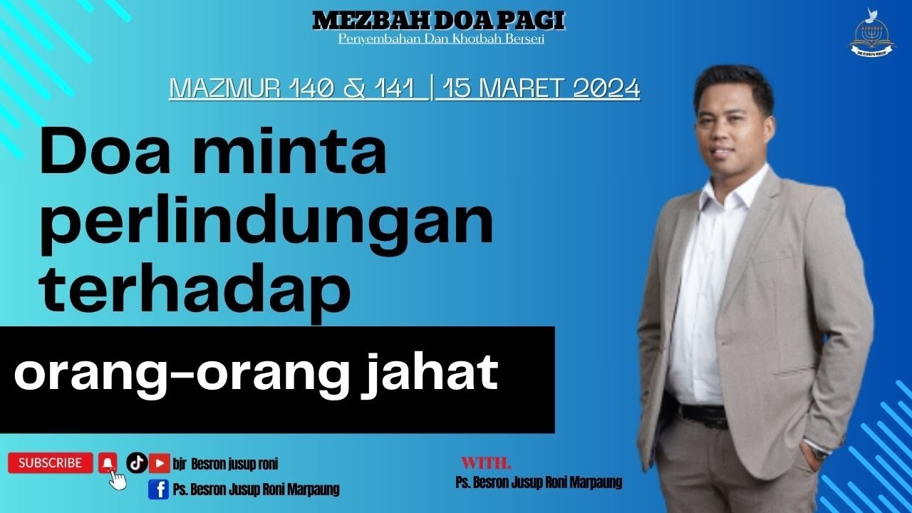 Mazmur 140 & 141 | Mezbah Doa Pagi (Penyembahan & Khotbah Berseri ...