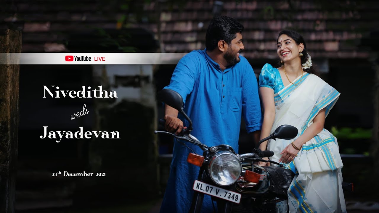 Niveditha weds Jayadevan | YouTube Wedding Live - YouTube