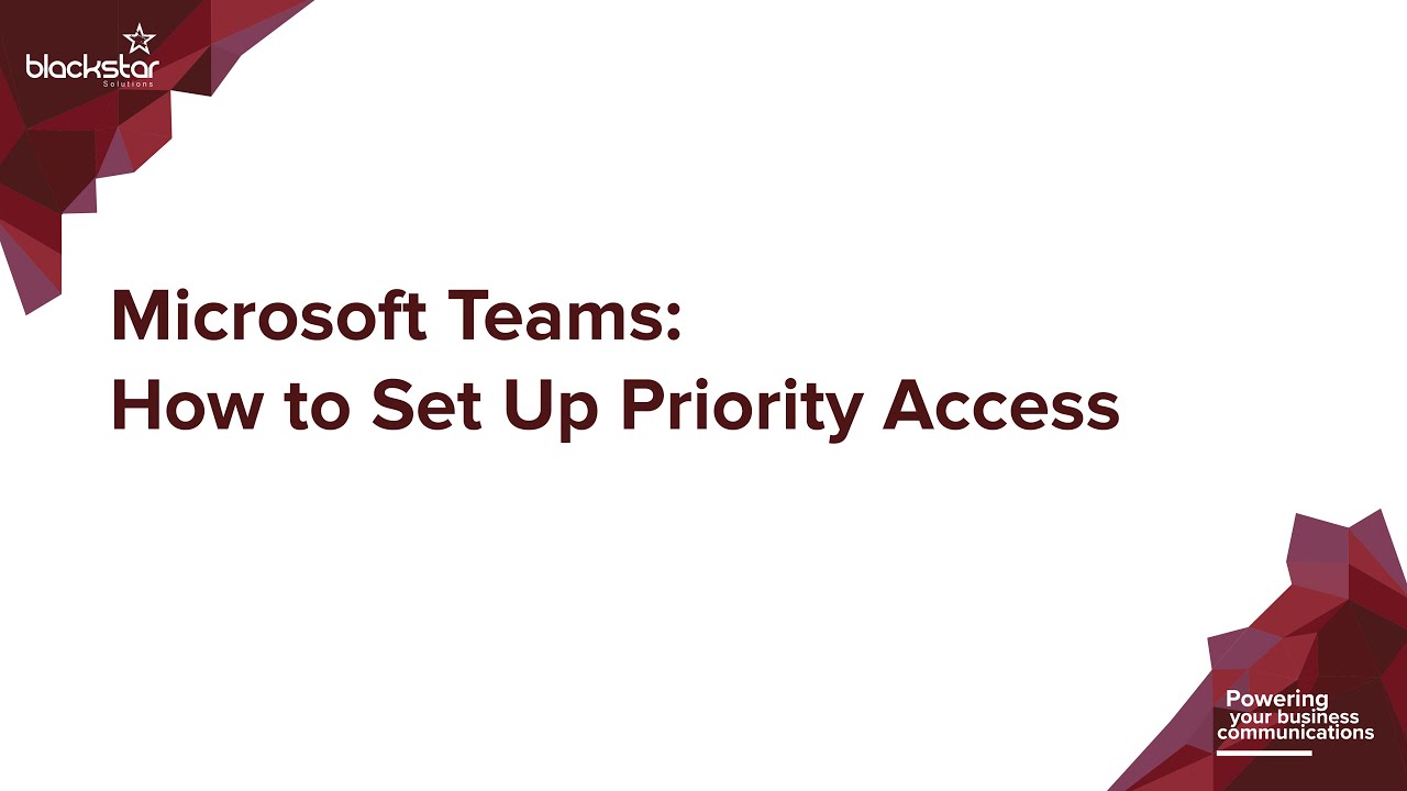 Microsoft Teams: How To Set Up Priority Access - YouTube