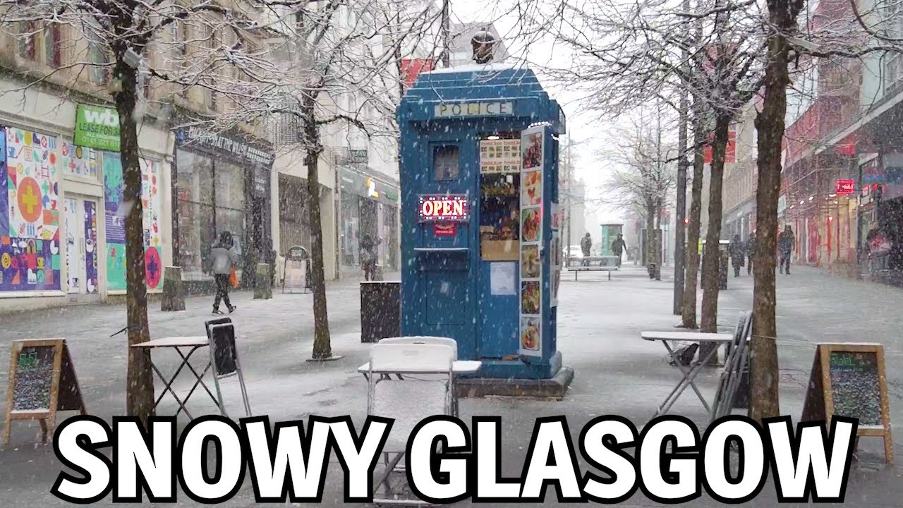 Snowy Walk Along Sauchiehall Street | Glasgow Scotland - YouTube