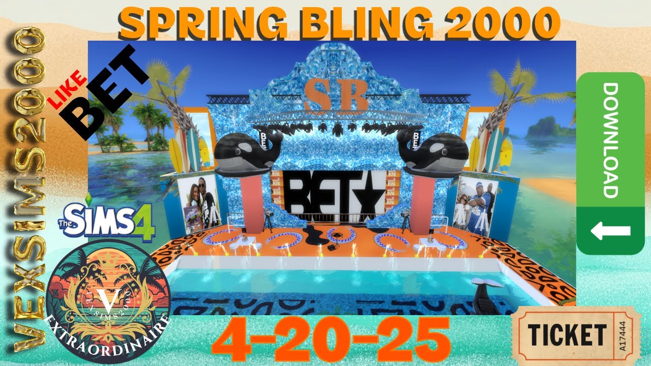 💡BET SPRING BLING 2000 💡- BUILD TOUR - COME AND TOUR MY BUILD #sims4 # ...
