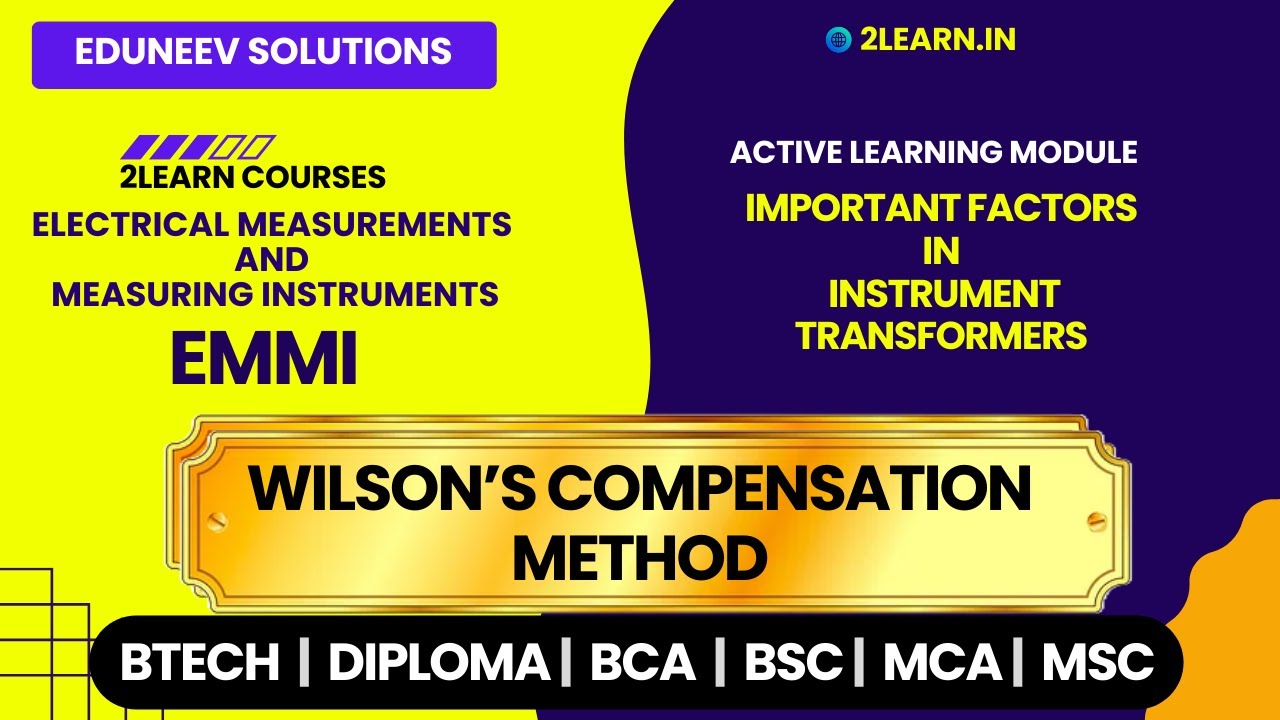 Important Factors in Instrument Transformers | Wilson’s Compensation ...