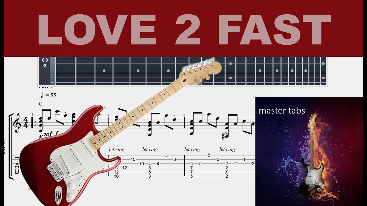 #LOVE 2 FAST#STEVE LACY#|Guitar Tab| TUTORIAL#Mastertabs# ...