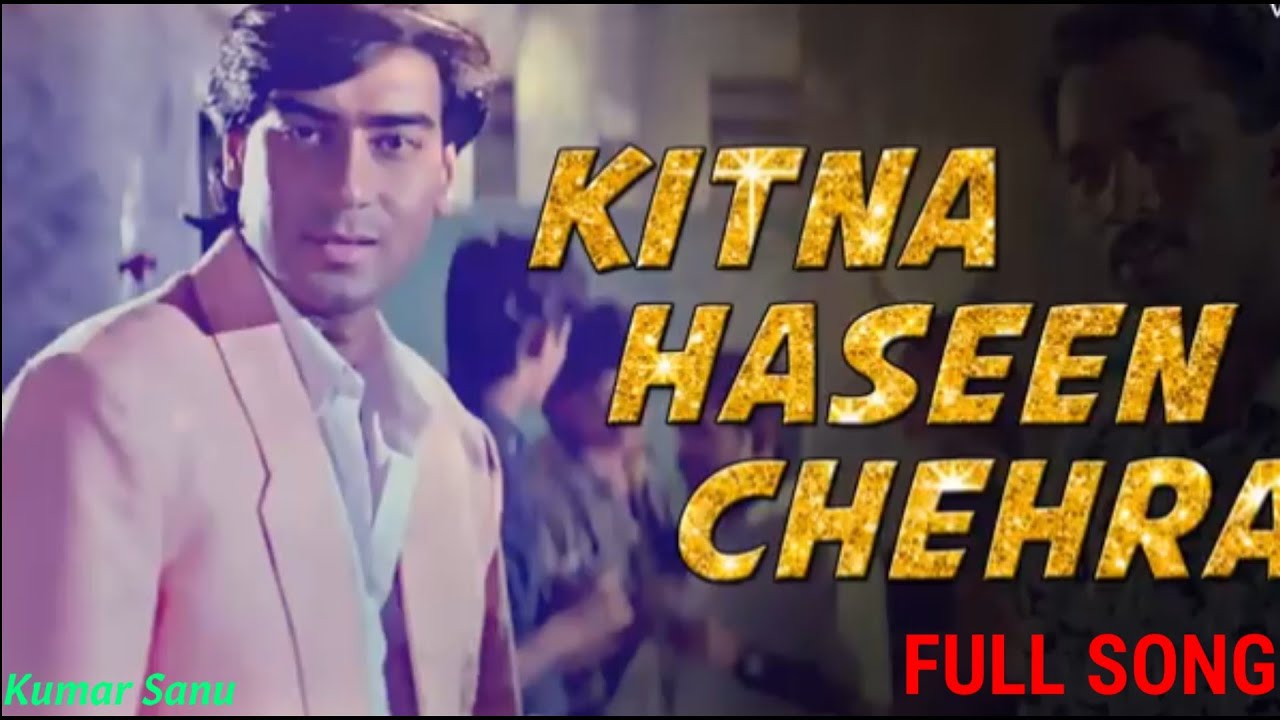 kitna haseen chehra kitni payari aakhe | kumar sanu | Dilwale 1994 ...