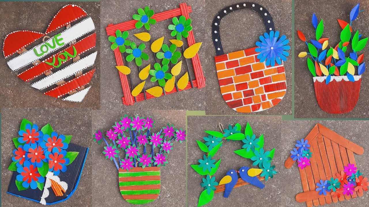 wallhanging craft activity/crafting ideas home decoration/diy waste ...