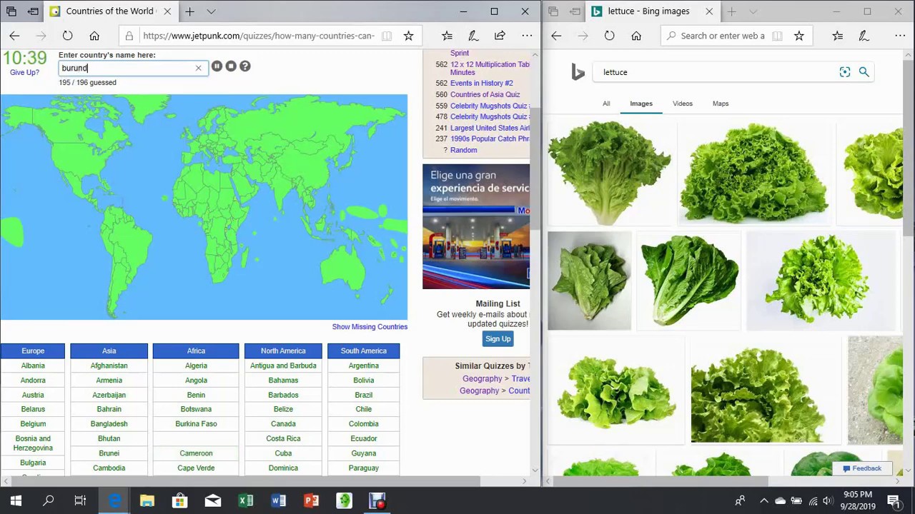 Countries of the World in 4 min 21 sec and also lettuce - YouTube