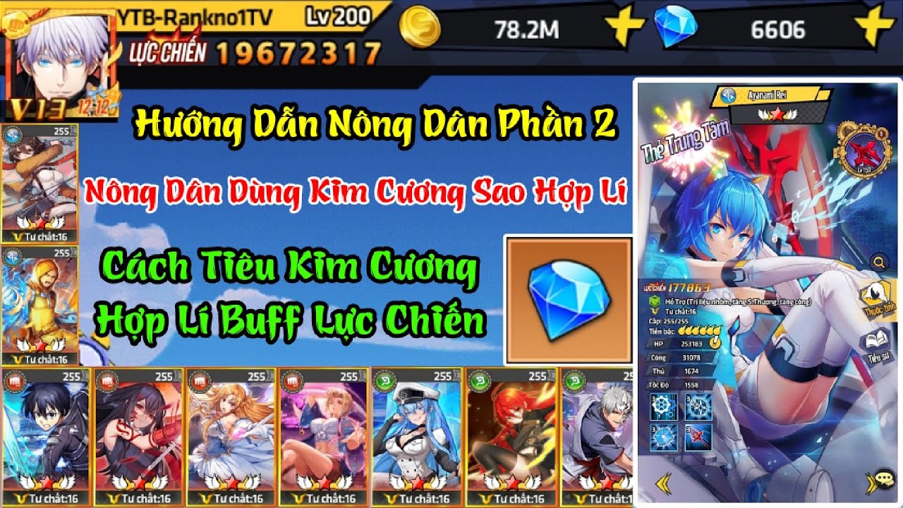 Học Viện Bá Vương - Cách Nông Dân Tiêu Kim Cương Buff Lực Chiến Hiệu Quả P2 - Học Viện Bá Vương ...